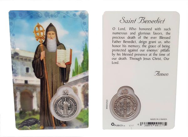 St Benedict Prayer Card | New Norcia Museum Gift Shop